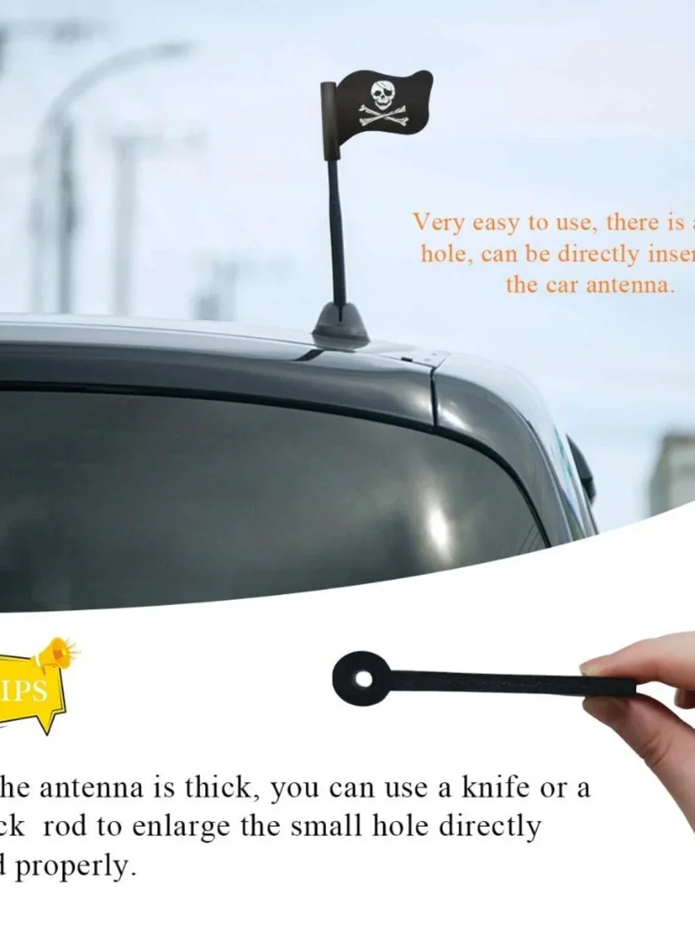 Other | Pirate Flag Car Antenna Topper Automotive Pirate Flag Shaped ...